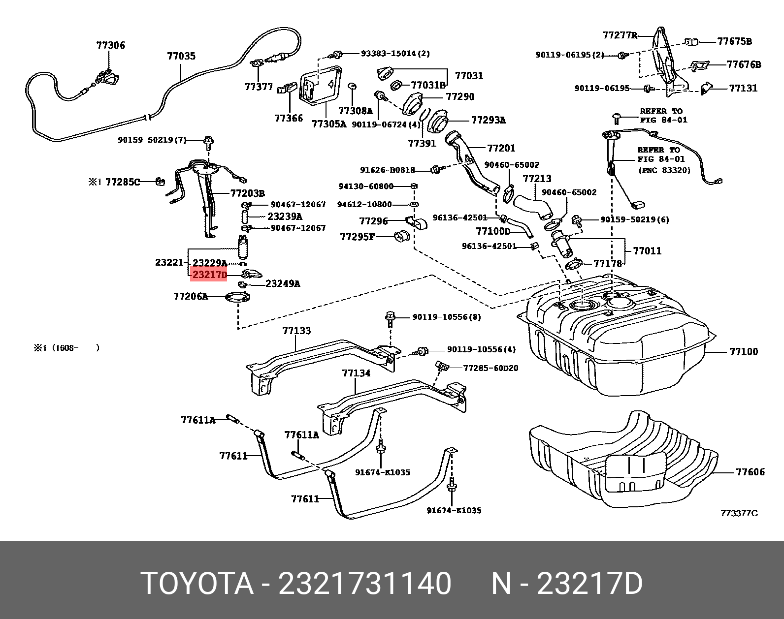 23217-31140 TOYOTA LEXUS FILTER SUCTION