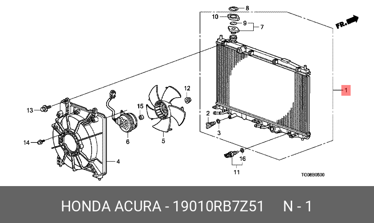 Honda CITY 09-13 RADIATOR AT PA16 - 19010-RB7-Z51 | Spare Parts Shop ...