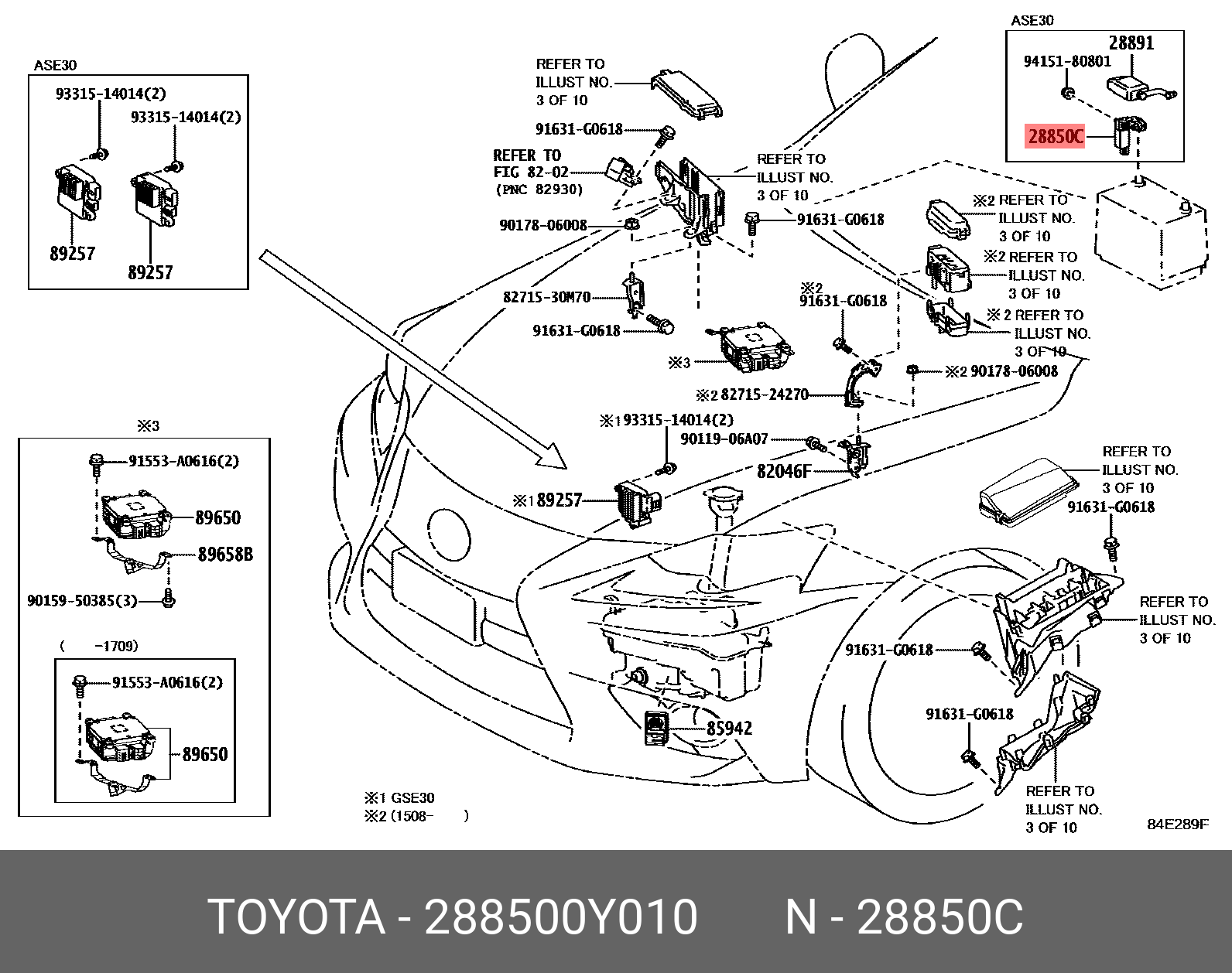 28850-0Y010 GENUINE TOYOTA 288500Y010, HILUX 202006-, GUN125, SENSOR ASSY, BATTERY STATE | ONN ...