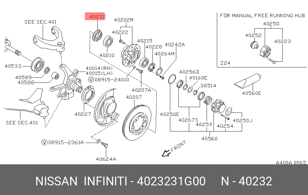40232-31G00 NISSAN Seal