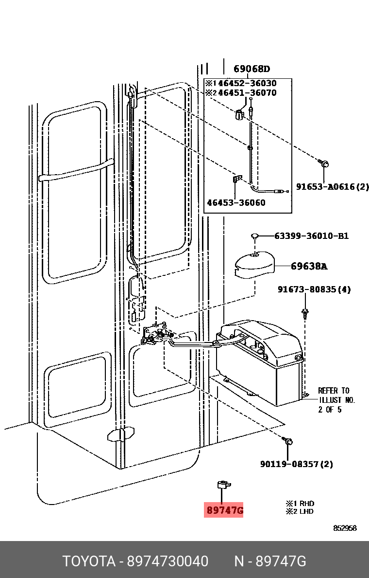 89747-30040 GENUINE TOYOTA 8974730040, HARRIER 202006-, MXUA80, MXUA85 ...