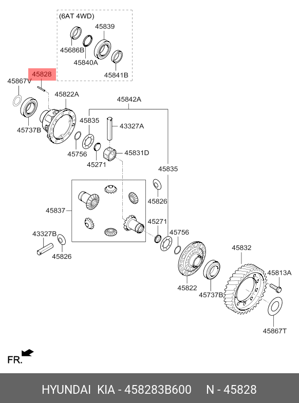 458283B600 HYUNDAI KIA PIN-LOCK