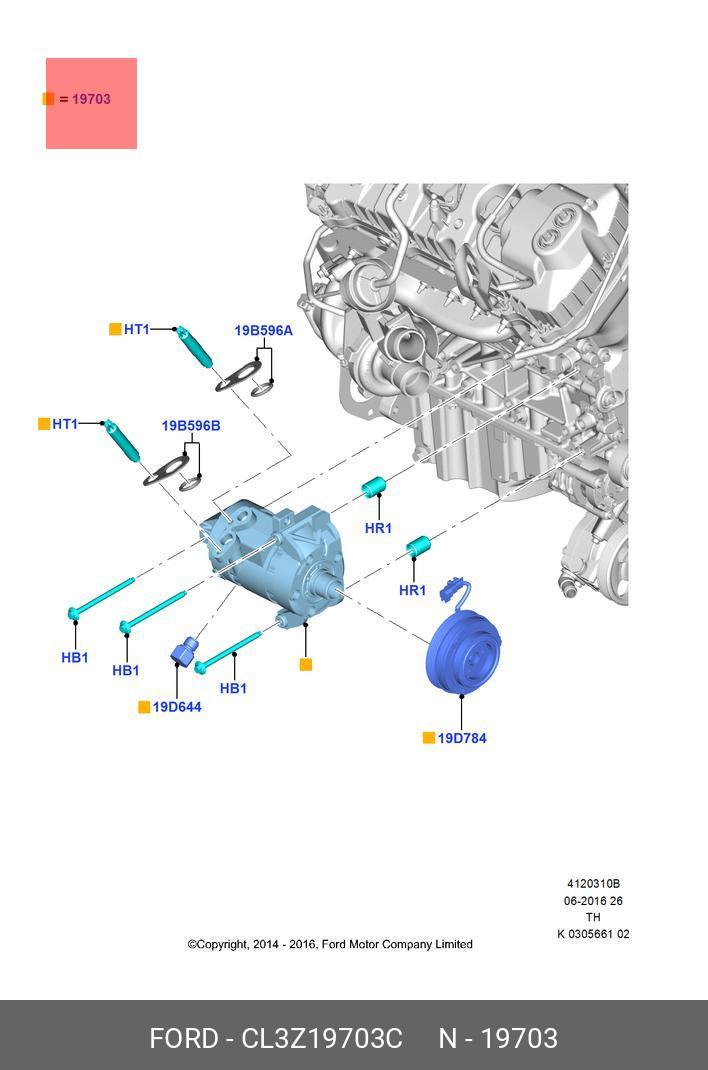 CL3Z-19703-C FORD COMPRESSOR ASY