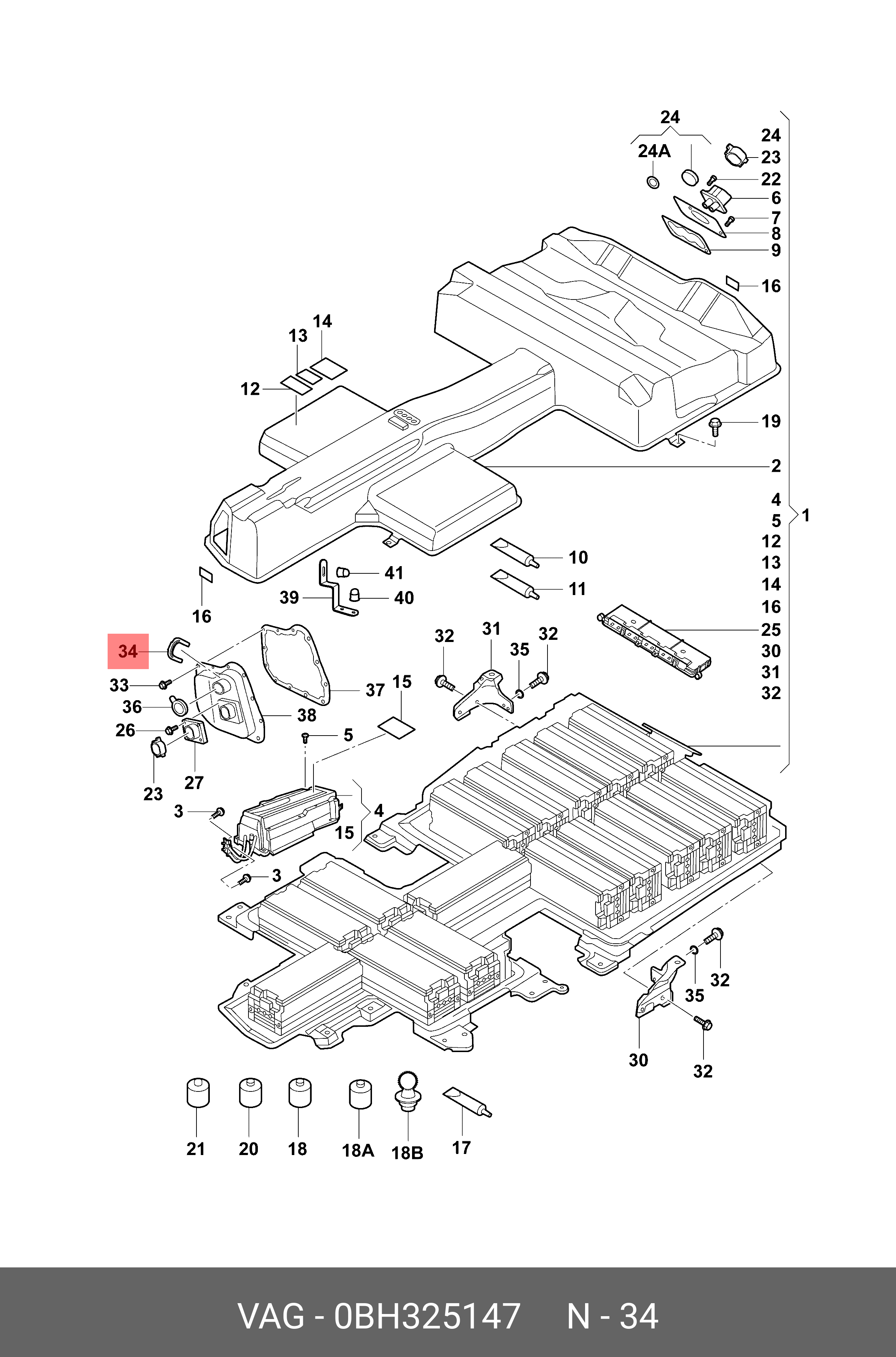 0BH 325 147 VAG RETAING CLIP