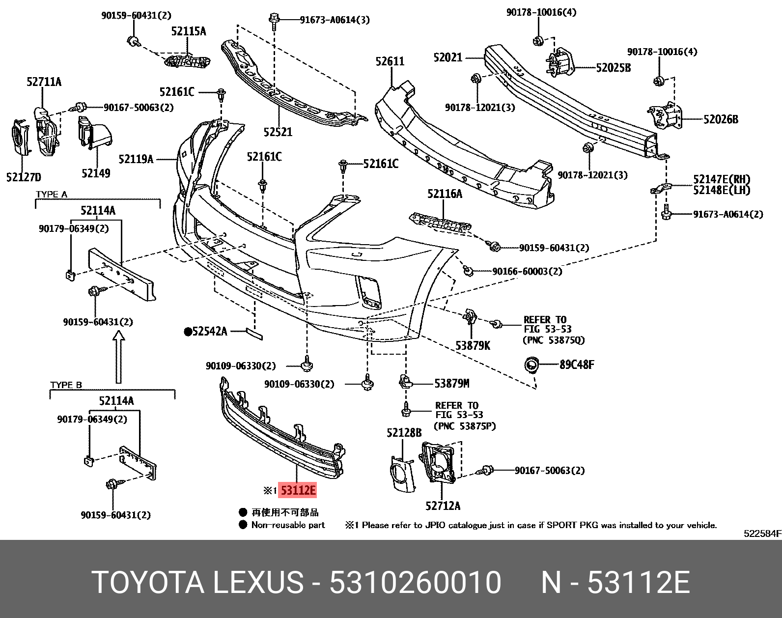 Lexus LX570 12-15 BUMPER GRILLE FRONT - 53102-60010 | Spare Parts Shop ...