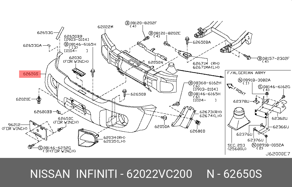 Nissan PATROL 02-05 BUMPER FRONT - 62022-VC200 | Spare Parts Shop ...