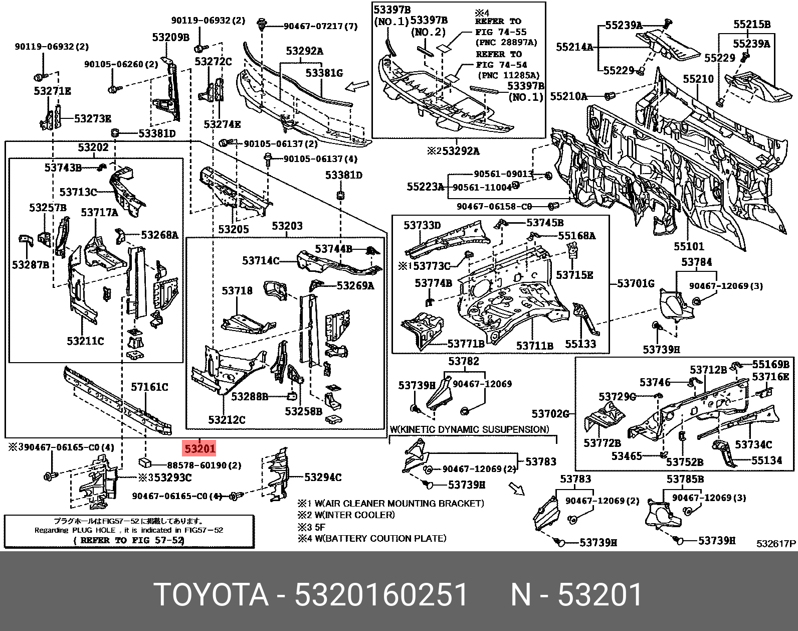Toyota LANDCRUISER 08-15 RADIATOR SUPPORT CN - 53201-60251 | Spare ...