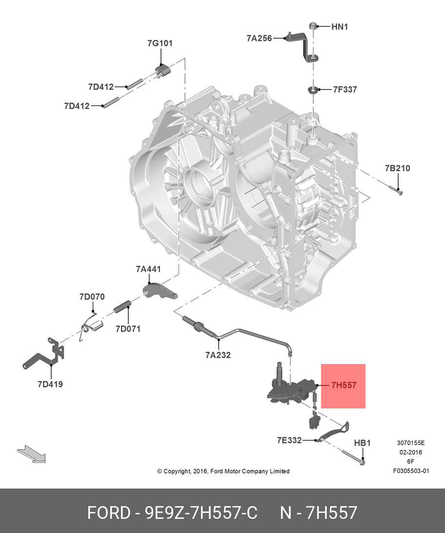 9E9Z-7H557-C FORD SENSOR ASY