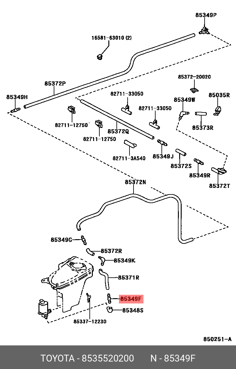 85355-20200 GENUINE TOYOTA NOAH/ VOXY 200706 - 201401, JOINT, REAR ...