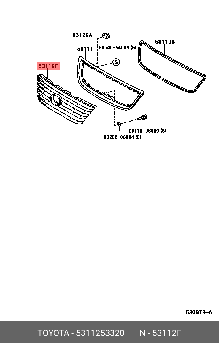 Lexus IS250 18-19 GRILLE UPPER F SPORT - 53112-53320 | Spare Parts Shop ...