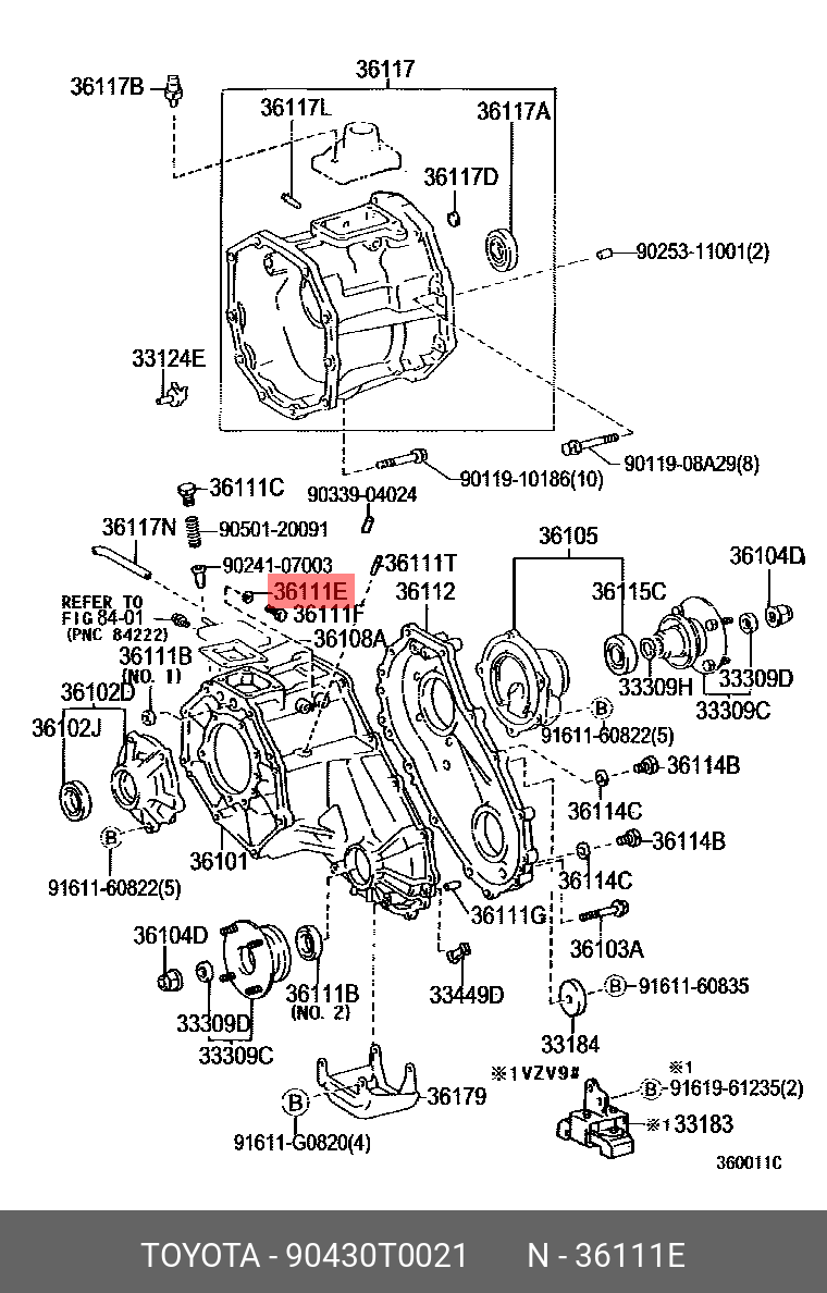 90430-T0021 GENUINE TOYOTA 90430T0021, HILUX 201708 - 202005, GUN125 ...