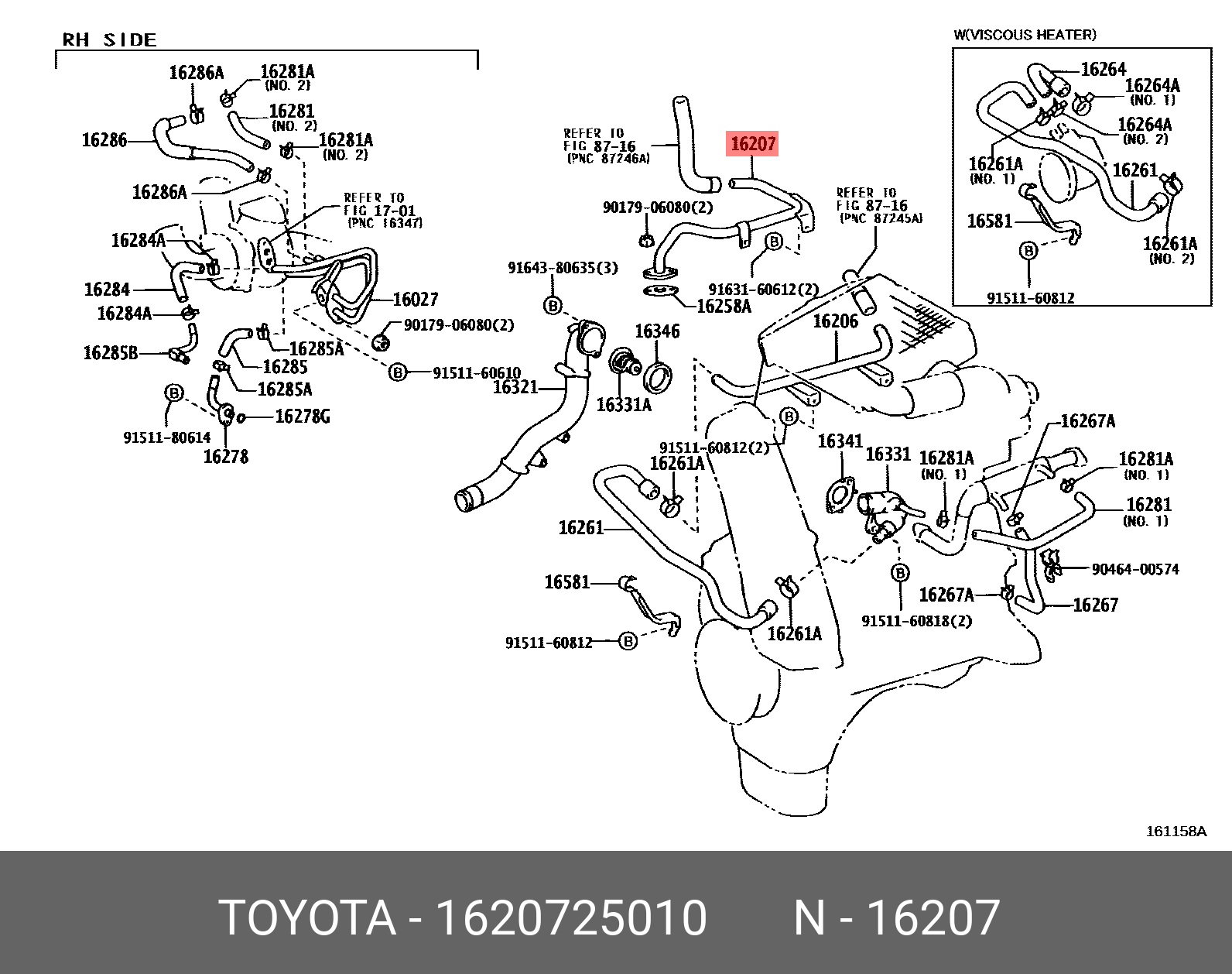 16207-25010 GENUINE TOYOTA 1620725010, HARRIER 202006-, MXUA80, MXUA85 ...