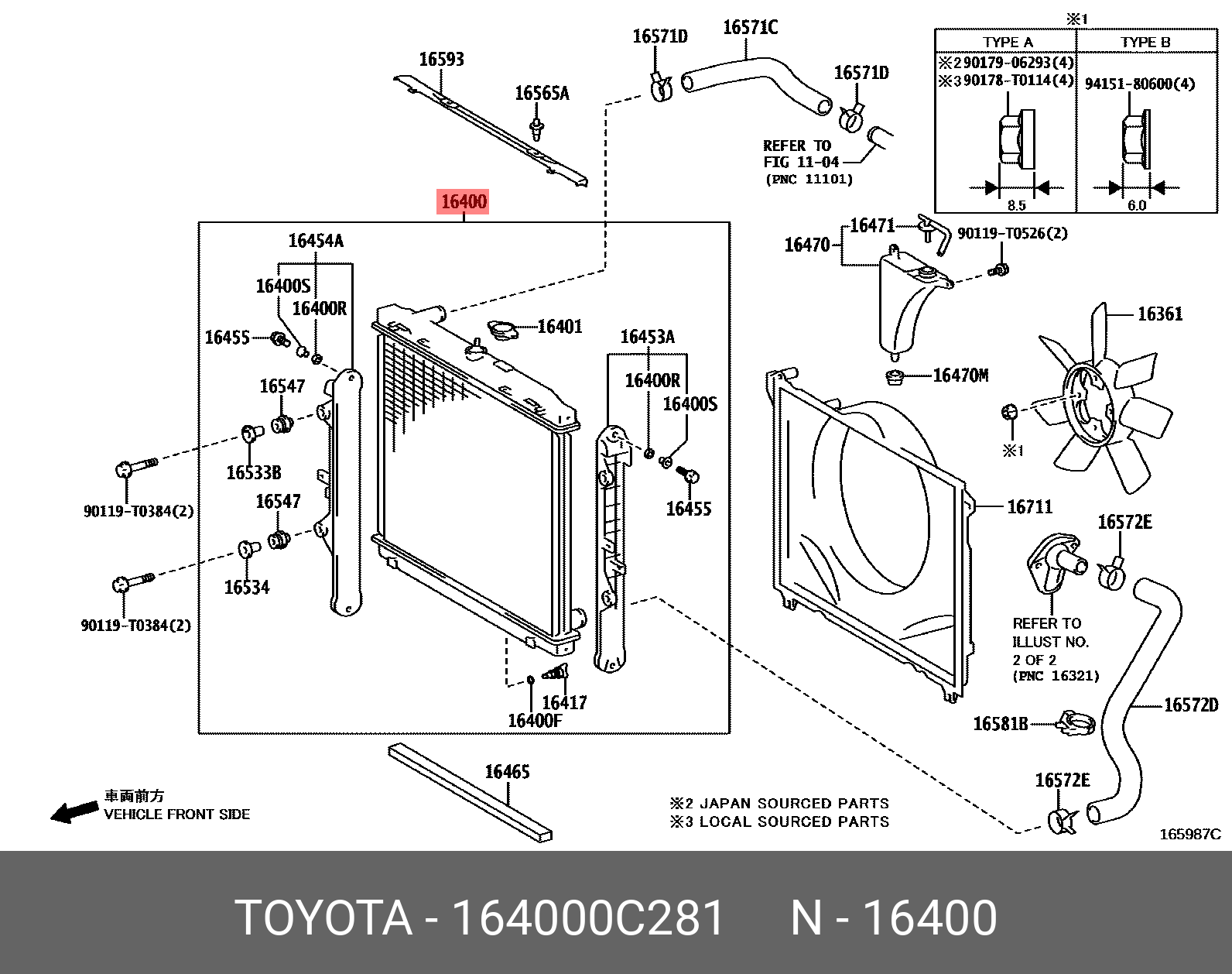 Toyota FORTUNER 16-20 RADIATOR PETROL AT PA26 - 16400-0C281 | Spare ...