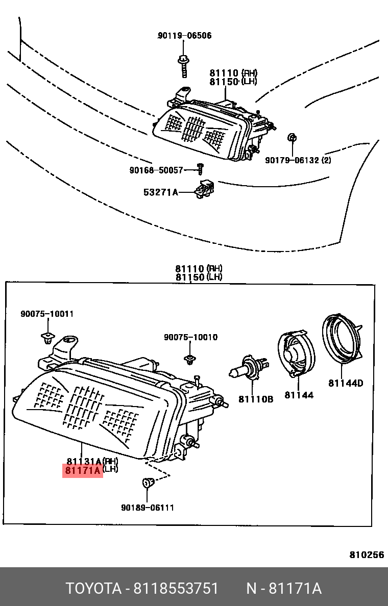 Lexus IS250 14-17 HEAD LAMP HID 2 XENON CN LH WITH COMPUTER [3] - 81185 ...