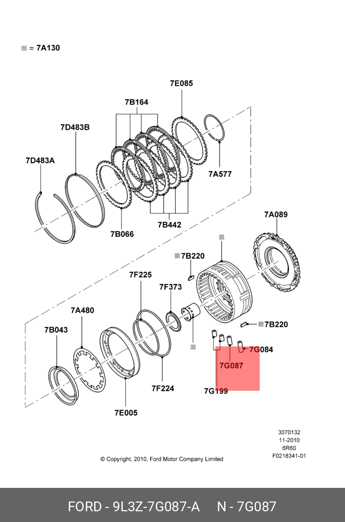 9L3Z-7G087-A FORD TUBE ASY