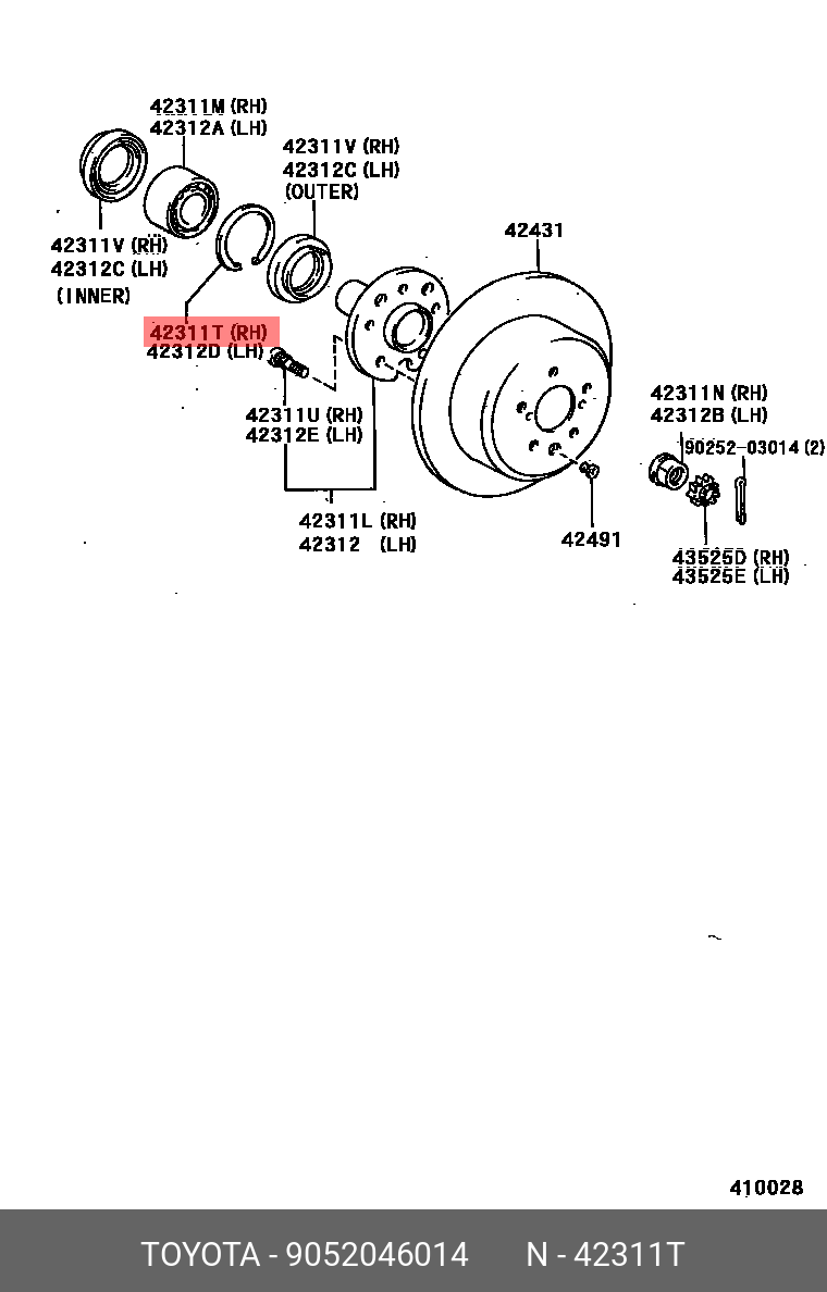 90520-46014 GENUINE TOYOTA 9052046014, LAND CRUISER 202107 -, FJA300 ...