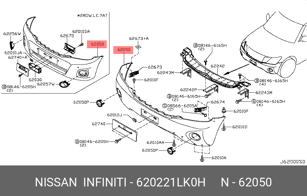 Nissan PATROL 14-18 BUMPER FRONT W/SENSOR HOLE - 62022-1LK0H | Spare ...