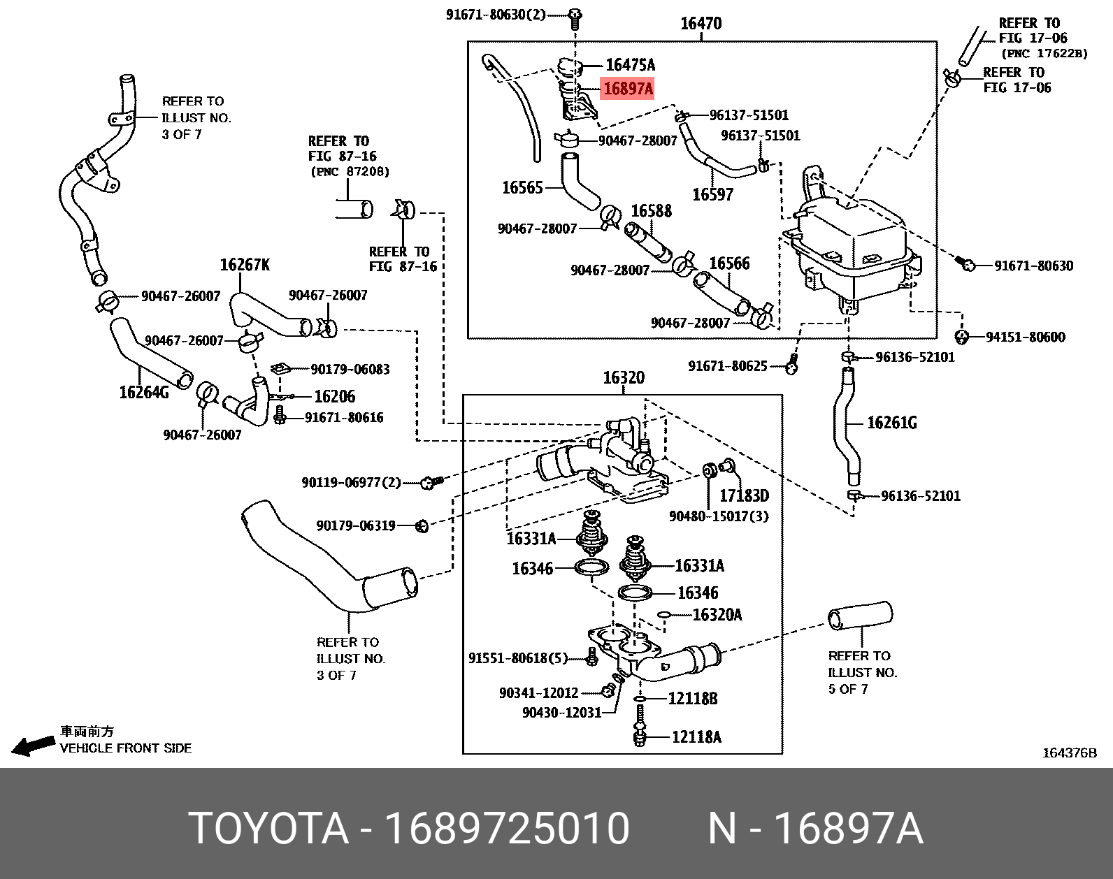16897-25010 TOYOTA LEXUS RESERVOIR ASSY, WINDSHIELD