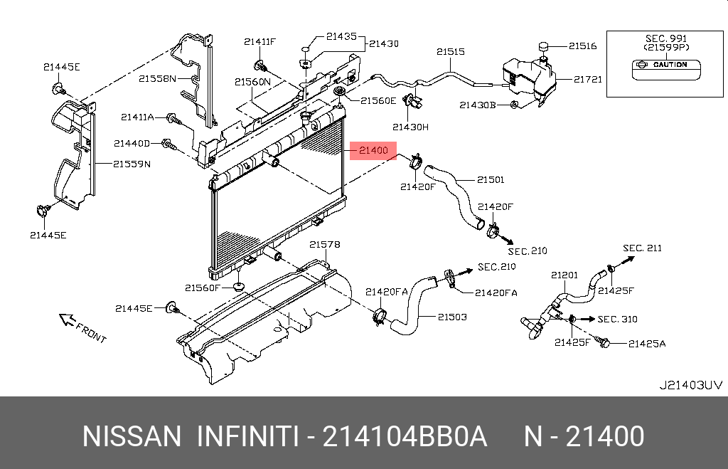 Nissan X-TRAIL 14-20 RADIATOR PA16 - 21410-4BB0A | Spare Parts Shop ...