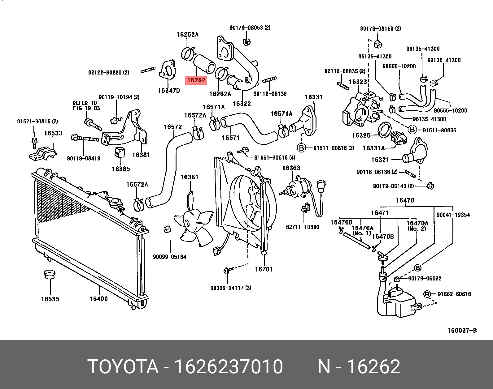 16262-37010 GENUINE TOYOTA 1626237010, COROLLA CROSS 202108 -, ZSG10 ...