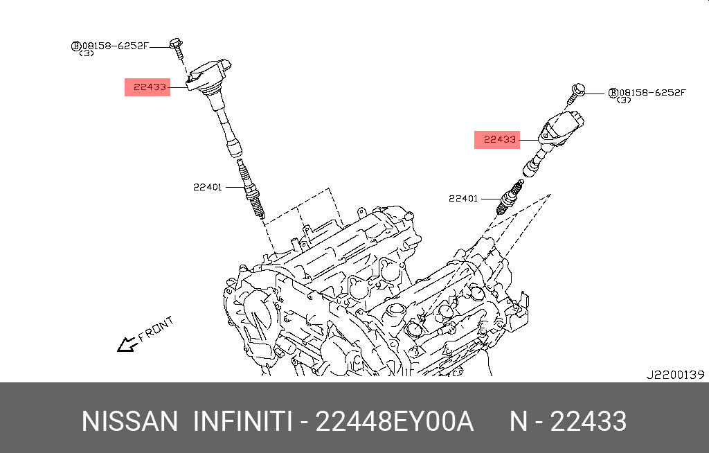 22448-EY00A NISSAN COILIGNITION