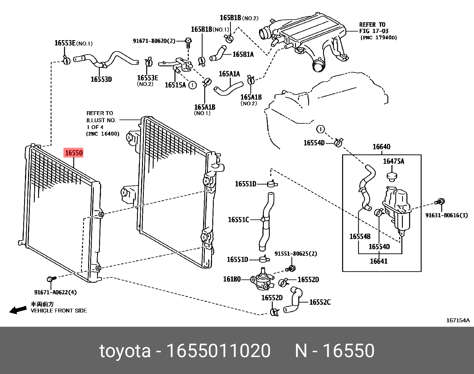 16550-11020 GENUINE TOYOTA LAND CRUISER PRADO 201708-, RADIATOR ASSY ...