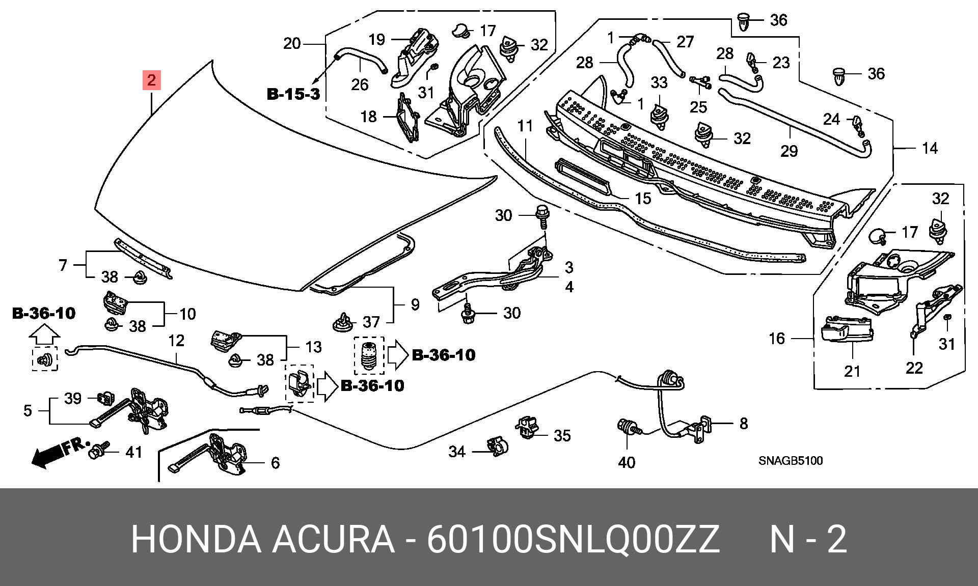 Honda CIVIC 06-11 HOOD ME TYPE [2] - 60100-SNL-Q00ZZ | Spare Parts Shop ...