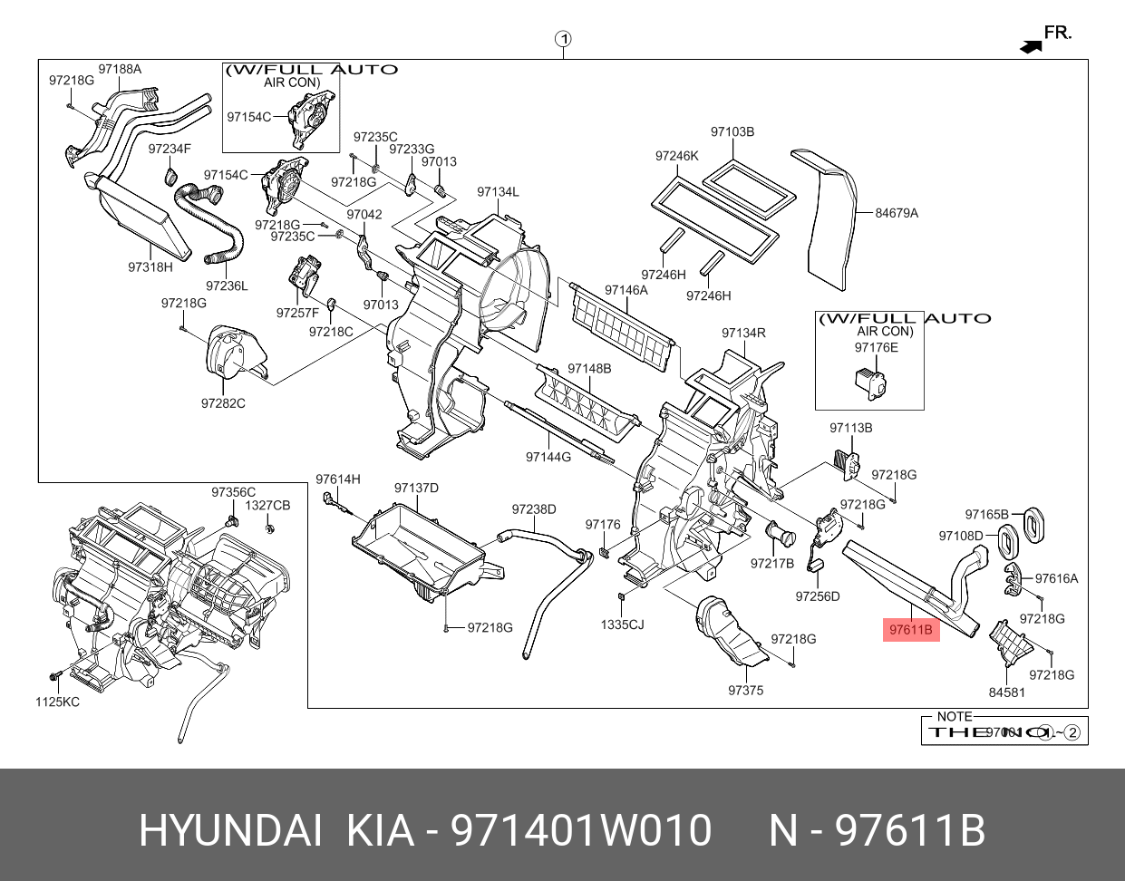 971401W010 HYUNDAI KIA Heating radiator