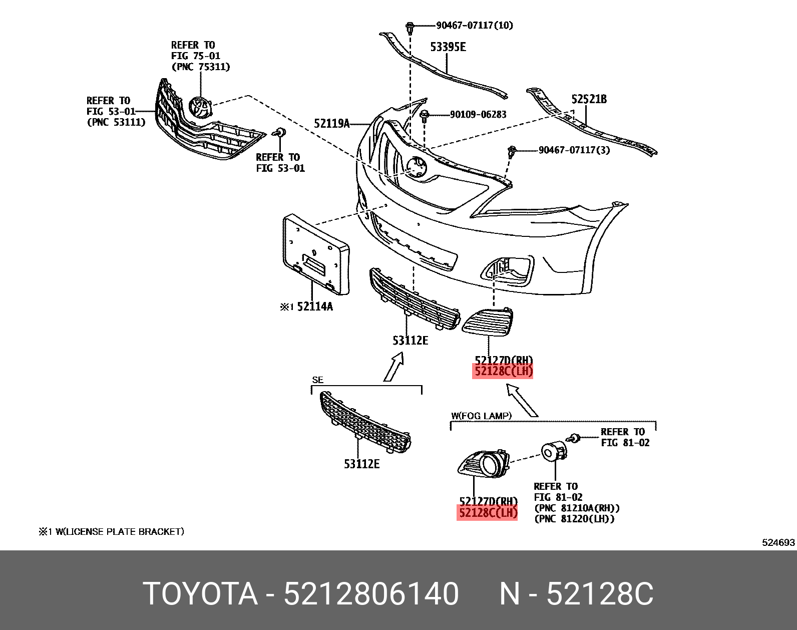 Toyota CAMRY 10-11 FOGLAMP COVER LH CLOSE - 52128-06140 | Spare Parts ...