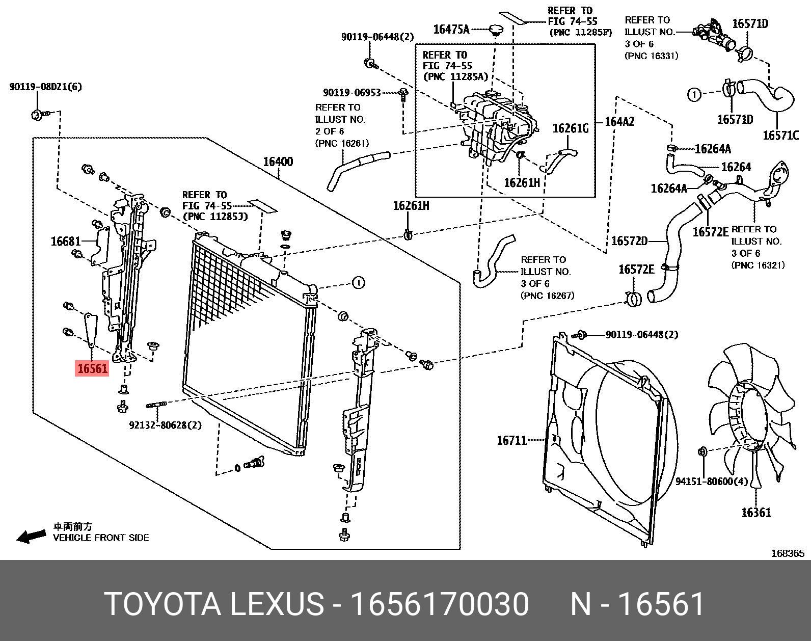 16561-70030 GENUINE TOYOTA 1656170030, LAND CRUISER 202107 -, FJA300 ...