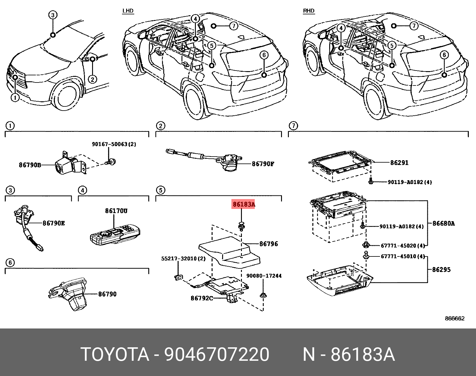 90467-07220 GENUINE TOYOTA 9046707220, COROLLA CROSS 202108 -, ZSG10 ...