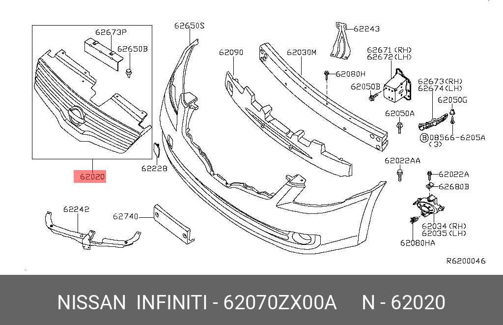 Nissan ALTIMA 10-12 GRILLE CHRM BLACK [2] - 62070-ZX00A | Spare Parts ...