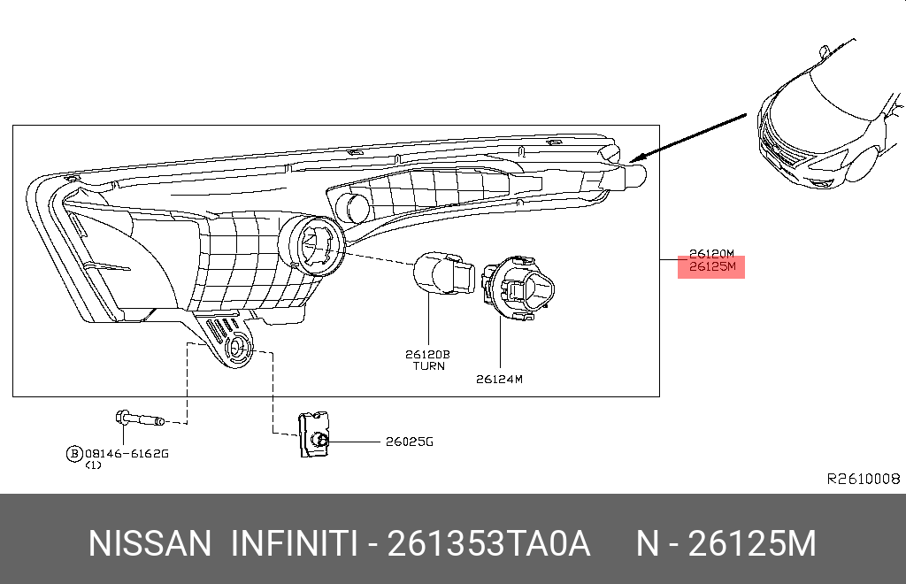 Nissan ALTIMA 13-15 FRONT LAMP DEPO LH [2] - 26135-3TA0A | Spare Parts ...