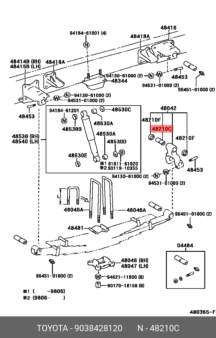 90384-28120 TOYOTA LEXUS BUSH RR SPRING