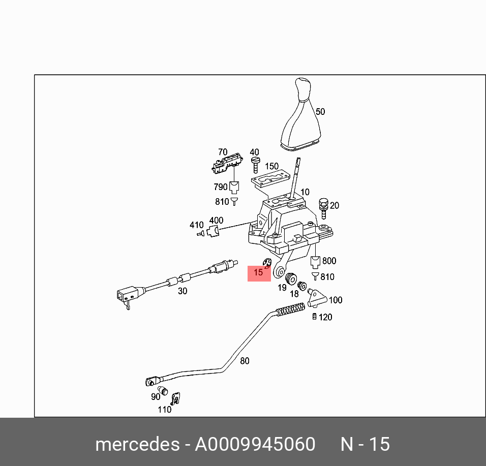 A 000 994 50 60 MERCEDES BENZ КОЛЬЦО СТОПОРНОЕ РЫЧАГА ПЕРЕКЛЮЧЕНИЯ [ORG ...