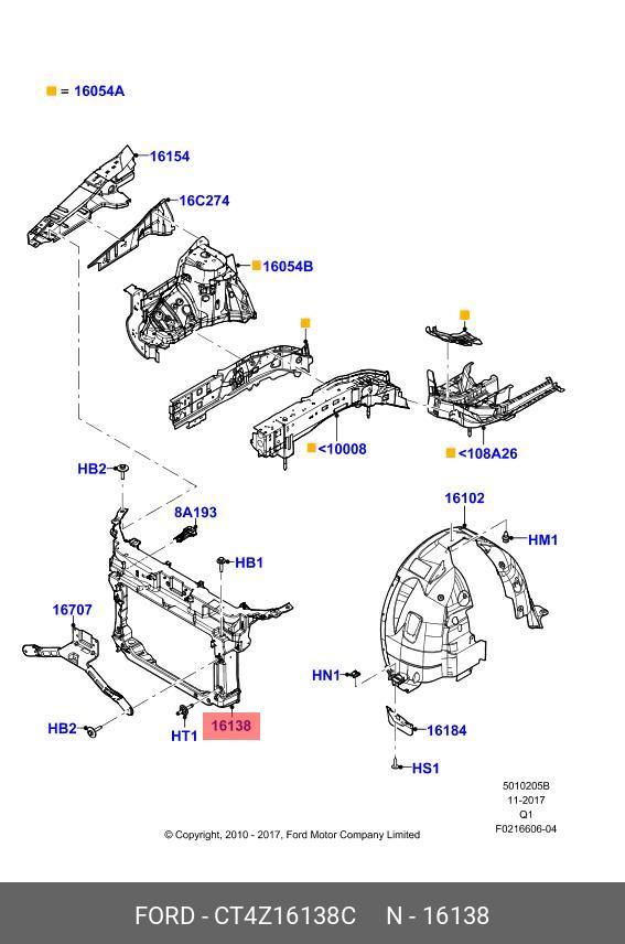CT4Z-16138-C FORD FRONT END ASY