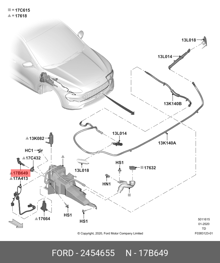 2454655 FORD SENSOR ASY
